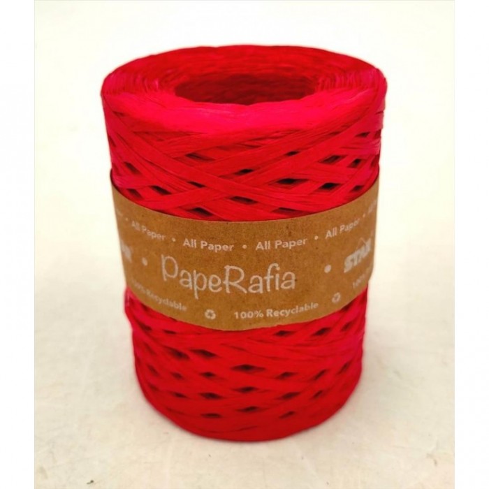 RAFIA DE PAPER BOBINA 200 m ROJO